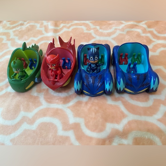Toys | Pj Mask Characters With Cars Set Catboy Owlette And Gekko | Poshmark